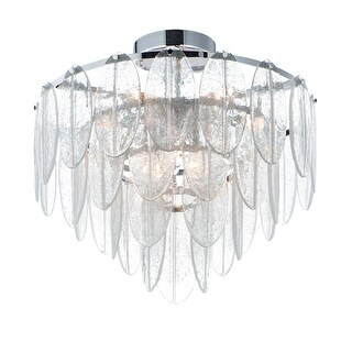 Maxim Glacier 9 Light 24" Wide Semi-Flush Waterfall Ceiling Fixture ...