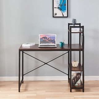 TiramisuBest Computer Desk Storage Shelves Bookshelf Office Desk - Bed ...