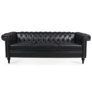 82.5'' Chesterfield Design Width Traditional 3 seater Sofa Living Room ...