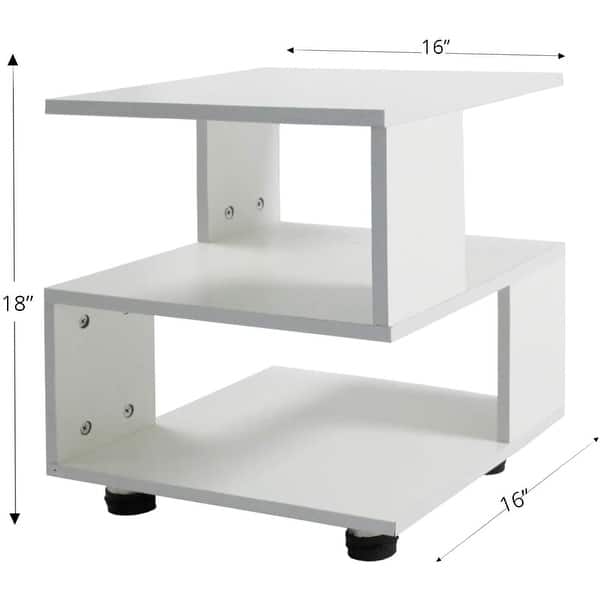 Tatami Magic Cube Nightstands with Classic Modern 2-Tier Rectangle ...