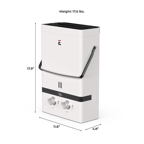 Eccotemp Luxé 1.85 GPM 52K BTU Outdoor Portable Tankless Water Heater ...