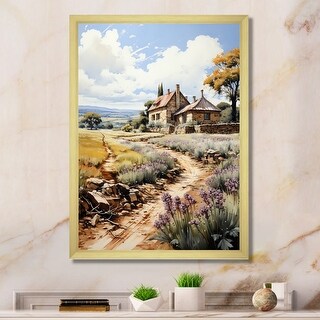Designart "France French Countryside Bliss" France Framed Canvas Wall ...
