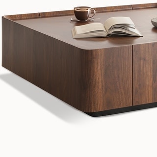 Mid-Century Modern Wood Finish Living Room Rectangle Coffee Table - Bed ...