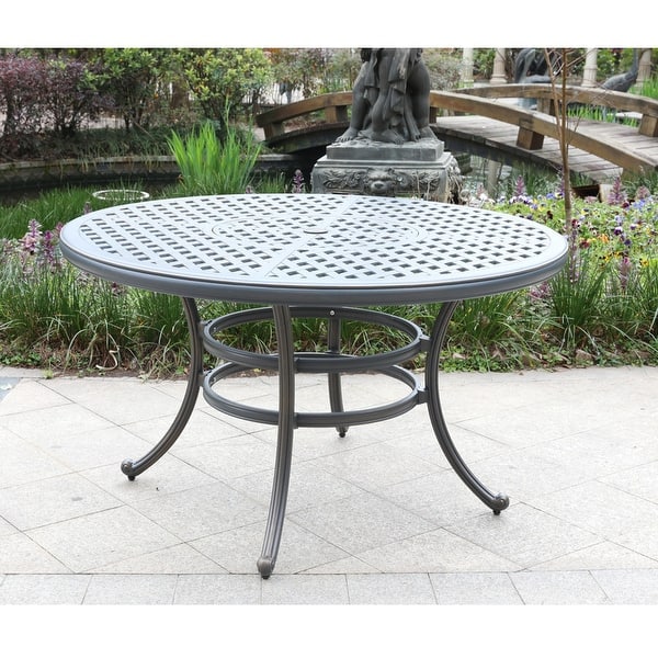 Ventura 52 Inch Cast Aluminum Round Dining Table - Bed Bath & Beyond ...