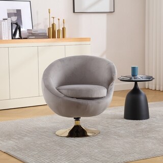 Modern Comfortable 360° Swivel Cuddle Barrel Accent Chairs Leisure ...