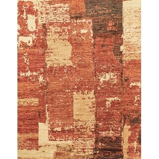 Ahgly Company Machine Washable Abstract Orange Area Rugs - Bed Bath ...