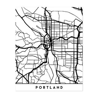 Portland Oregon Maps Coordinates Urban Art Print/Poster - Bed Bath ...