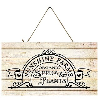 Sunshine Farms Seeds and Plants Printed Handmade Sign 10" x 5" - Bed ...