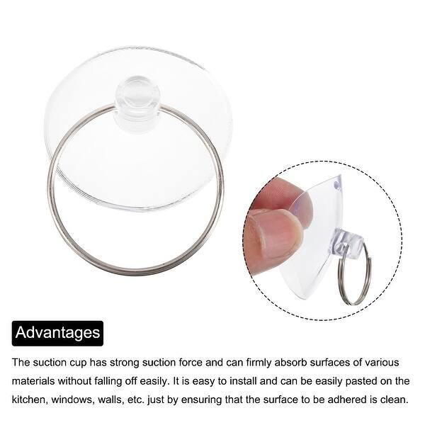 100pcs 2.5mm Small Suction Cup with Rings Clear Suction Cup Strong ...