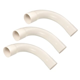 PVC Water Pipe Elbow Fitting 32mm ID 293mm Length Tube Adapter, White ...