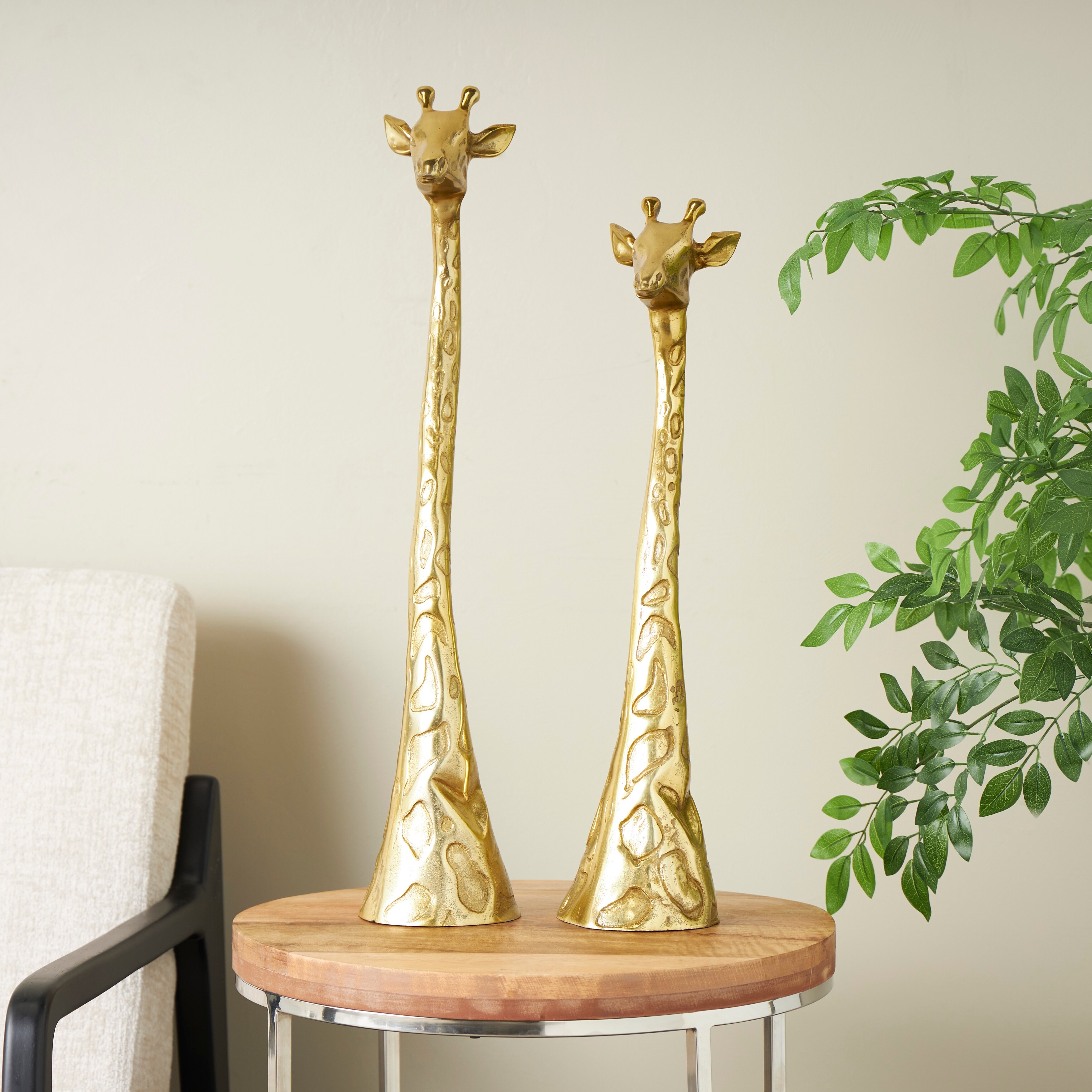 Gold Aluminum Metal Looped Abstract Sculpture - On Sale - Bed Bath ...