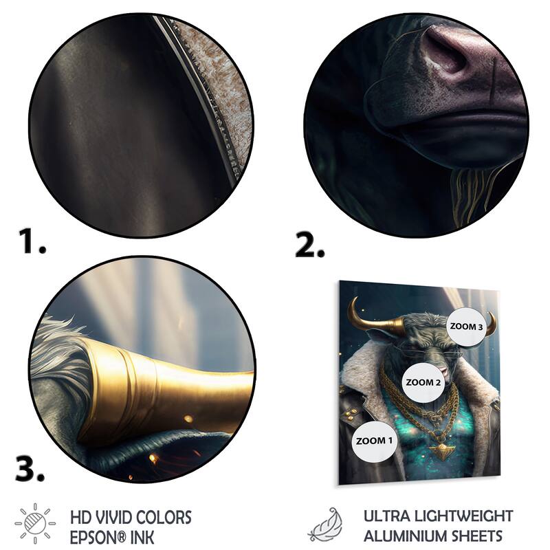 Designart 'Taurus Gangster In NYC II' Animals Taurus Gangster Mafia ...