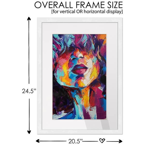 19x23 White Picture Frame with 16.5x20.5 White Mat Opening for 17x21 ...