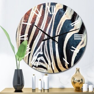 Designart 'Detail Of Black And White Zebra Lines I' Patterned wall ...