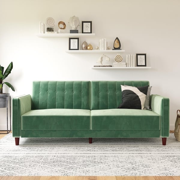 Porch & Den Woodsong Ivy Tufted Transitional Futon - Bed Bath & Beyond ...