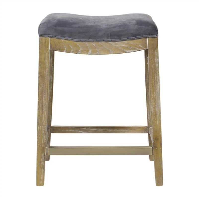 Henley Nailhead Velvet 26" Counter Stool - Overstock - 32736041