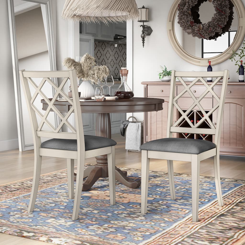 The Gray Barn Caelum Farmhouse Antique White Dining Chairs (Set of 2 ...