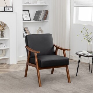 Comfortable and Stylish Accent Chair with Soft Microfiber Upholstery ...