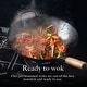 Pre Seasoned Blue Carbon Steel Flat Bottom Wok -14 Inch Chinese Pow Wok ...