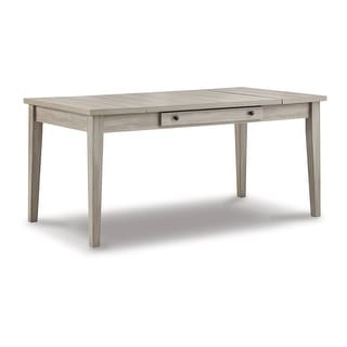 66 Inch Rectangular Lift Top Dining Table, Gray Wood Frame, Single ...