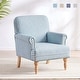 Upholstered Accent Sofa Linen Club Chair with Legs for Living Room ...