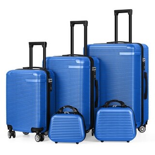 Horizontal Stripe Luggage Sets of 5 Piece, TSA Approved Lock - Bed Bath ...