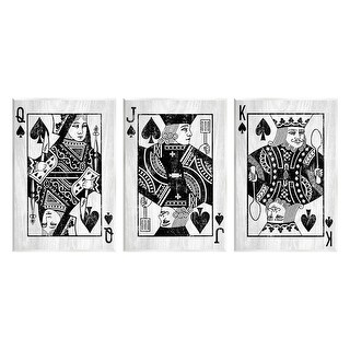 Stupell Queen Jack King Spade Cards 3 Piece Wall Plaque Art Set, Design ...