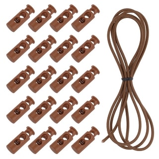 Double Hole Cord Locks with Elastic Shock Cord, Plastic Spring Toggle ...