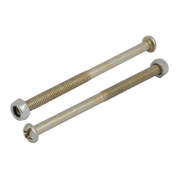 M6 Thread 90mm Length Phillips-slotted Truss Head Screw Bolt 2pcs w Hex ...