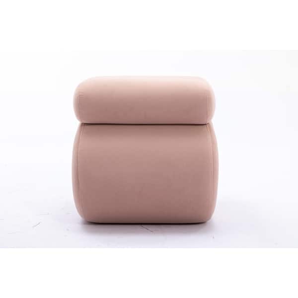 S-shape Velvet Fabric Ottoman Footstool - On Sale - Bed Bath & Beyond ...