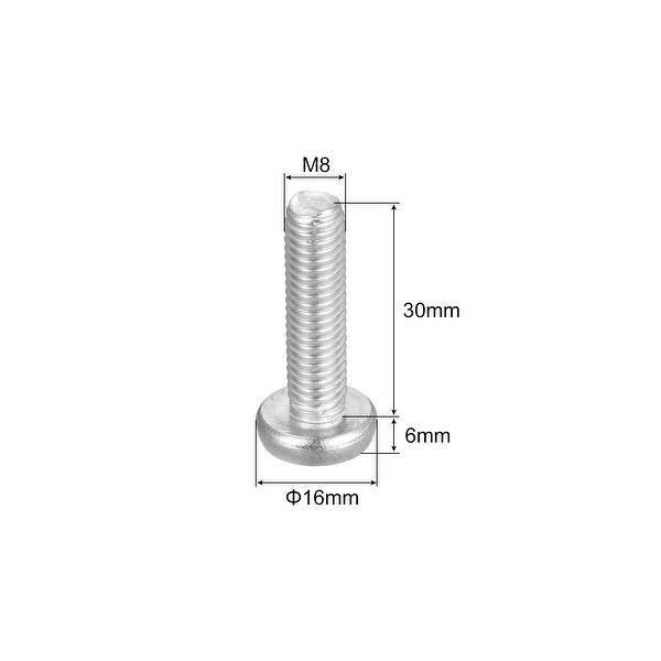 M8x30mm Torx Security Machine Screws, 10pcs 316 Stainless Steel Pan Head Screw - Silver - Bed ...