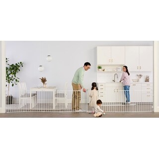 192-Inch Super Wide Adjustable Baby Gate and Play Yard, 4-In-1, Bonus ...