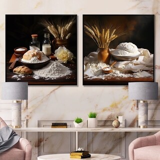 Designart "Baroque French Backery Flour Wheat Flour IV" Baking/Baked ...