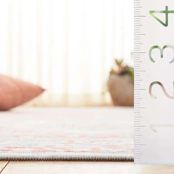 SAFAVIEH Tucson Gessica Machine Washable Slip Resistant Shabby Chic Rug ...