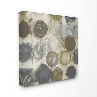 Stupell Abstract Dots Textured White Neutral Painting Canvas Wall Art ...