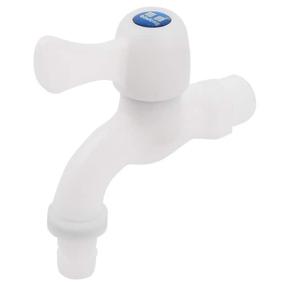 Unique Bargains Kitchen Bathroom Single Lever Quarter Turn White ...