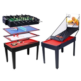 5-in-1 Multi-Game Table - Billiards, Push Hockey, Foosball, Ping Pong ...