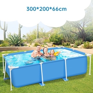Rectangular Frame Swimming Pool 872 Gallons - Bed Bath & Beyond - 40694596