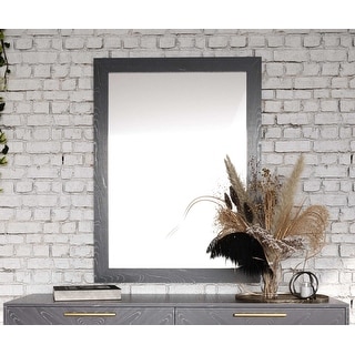 Modrest Diana Modern Grey Ash Mirror - Bed Bath & Beyond - 37533670