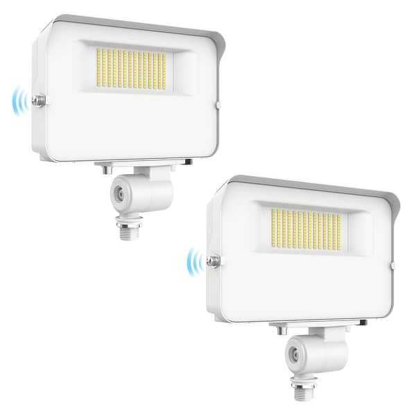 Luxrite 15/30/50W LED Flood Lights Outdoor Dusk to Dawn Sensor, 6500LM ...