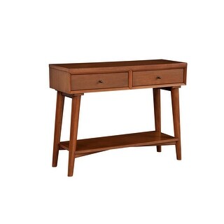 Console Table with 2 Drawers and Angled Legs, Brown - Bed Bath & Beyond ...