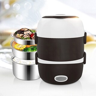 2/3 Layer Portable Electric Rice Cooker Heating Lunch Box Steamer Food ...