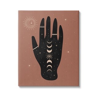 Stupell Astral Bohemian Chic Hand Lunar Phases Gold Tattoo Canvas Wall ...
