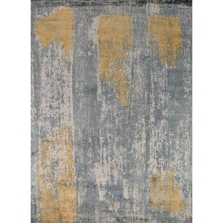 All-Over Colorful Abstract Modern Area Rug Handmade Wool Carpet - 7'3 ...