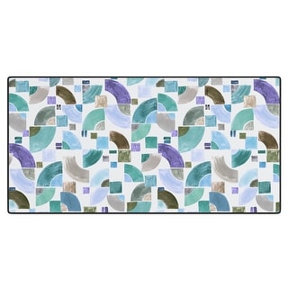 Ninola Design Retro Fusion Geometry Blue Desk Mat - Bed Bath & Beyond ...