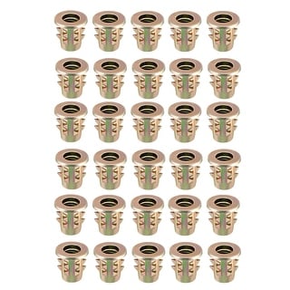 M6x12mm Wood Insert E-Nut Interface Screws Furniture Fittings 30pcs ...