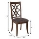 Carpenter Brown and Dark Walnut Cross Back Side Chairs (Set of 2) - Bed ...