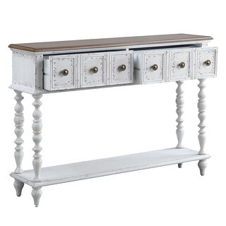 Transitional Console Table in Dark Charcoal & Antique White - Bed Bath ...