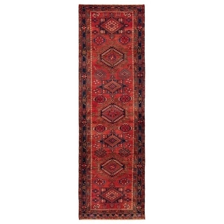 ECARPETGALLERY Hand-knotted Konya Anatolian Red Wool Rug - 3'5 x 11'2 ...