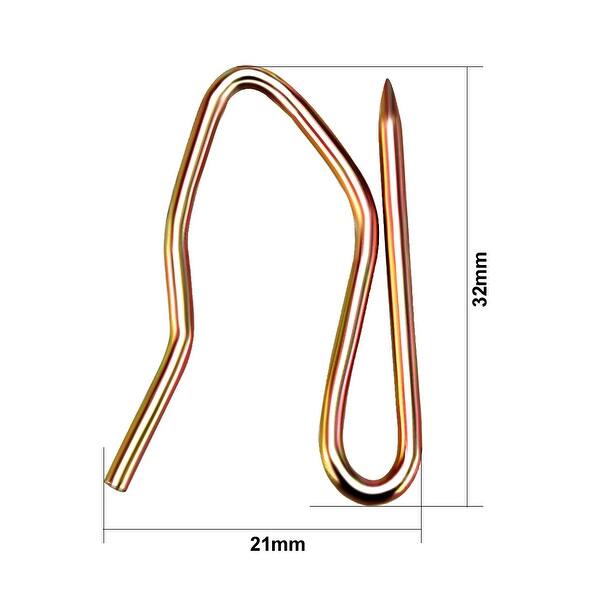 Curtain Hooks Metal Pin-On Drapery Hooks for Window Curtain Bronze Tone ...
